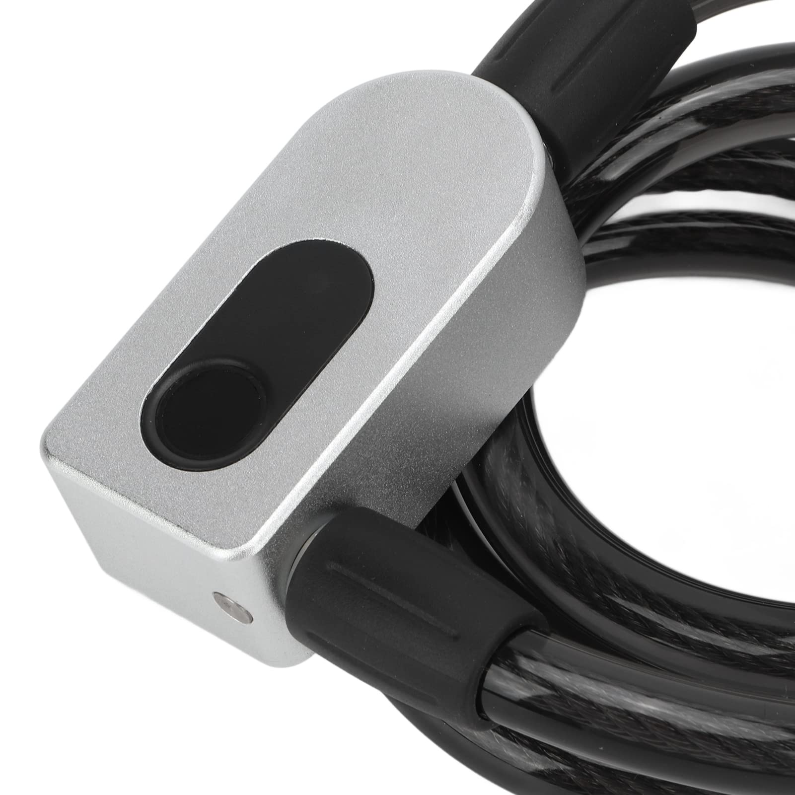 1M Fingerprint Bike Lock Cable, Waterproof Anti-Theft Keyless Bicycle Chain Lock with USB for Outdoor Use