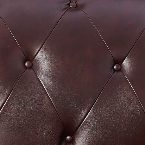 ACME Top Grain Leather Loveseat, Dark Brown Leather