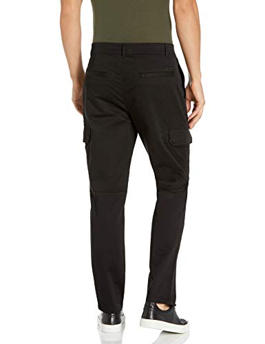 A|X Armani Exchange Men's Cargo Style Stretch Twill Trouser, Black, 34
