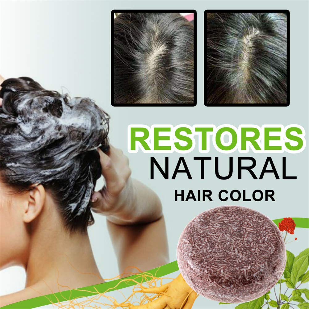 Brilliaire Organic Grey Reverse Shampoo Bar-Bar Shampoo For Hair, Solid Shampoo Bar, Natural Darkening Shampoo Bar, Hair Soap,Bar Shampoo Natural, Hair Darkening Shampoo Bar (2 Pcs)