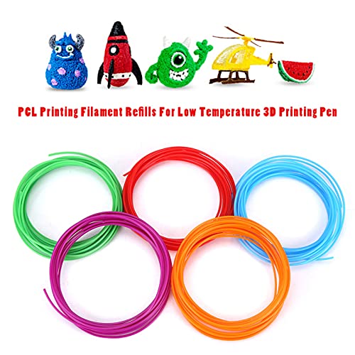 20 Pcs Reusable Filament Refills 1.75mm Diameter Filament for Home Low Temperature 3D Pen