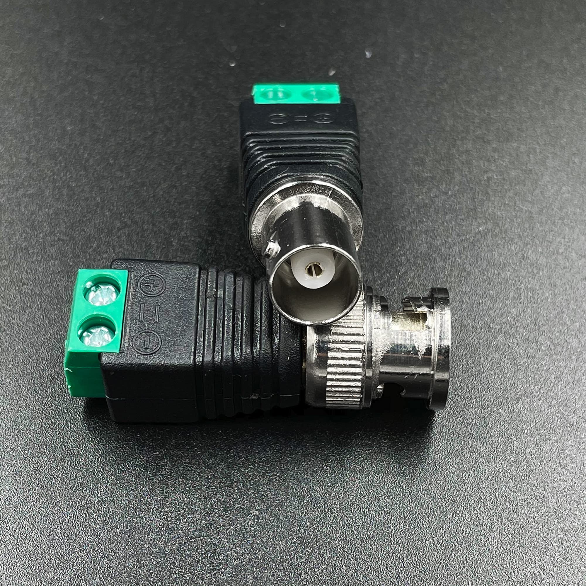 lkelyonewy BNC to Cat5e Adapter Male Connectors and Solderless Female Video Balun Connector,Screw Camera Terminal Plug for CCTV Surveillance Cable Ethernet Speaker