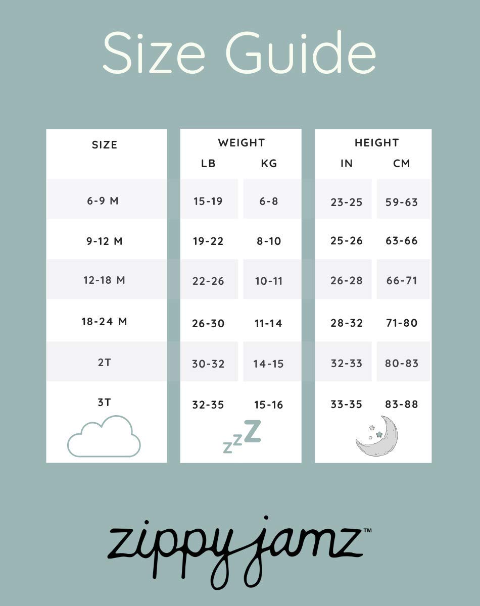 zippyjamz Organic Baby Footless Sleeper Pajamas with Inseam Zipper for Quicker and Easier Diaper Changes (Galaxy Love - Navy, 18-24 Months)