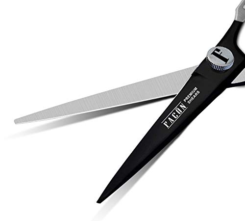 Facón Professional Razor Edge Barber Hair Cutting Scissors - Japanese Stainless Steel - 6.5" Length - Fine Adjustment Tension Screw - Salon Quality Premium Shears (The Alpha)
