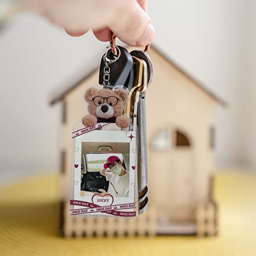 2 Pieces Photocard Holder Keychain, Cute Kpop Photocard Holder, Picture Keychains, Keychain ID Card Holder, ID Student Card, Protective Photo Sleeves Pendant Keychain