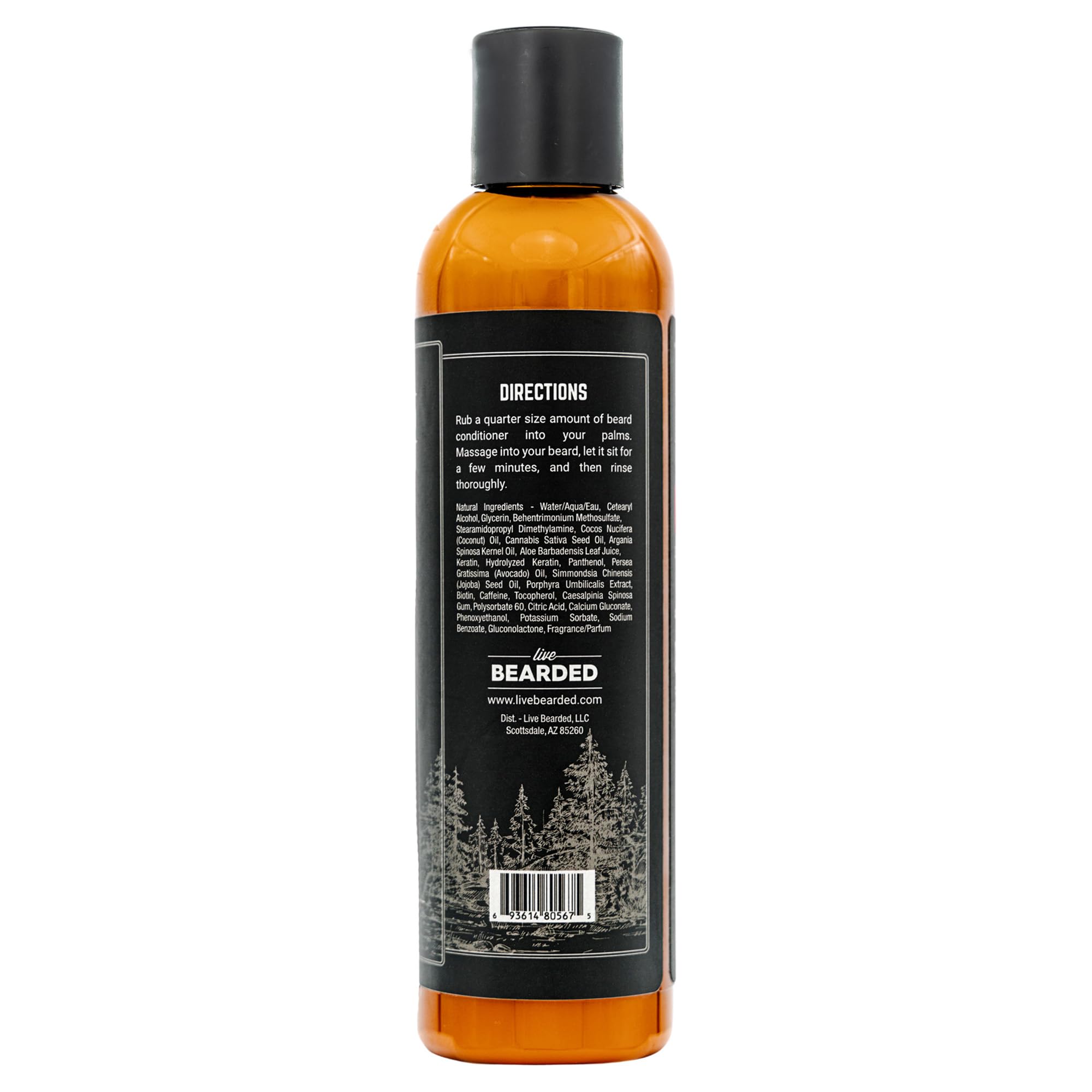 Live Bearded Beard Conditioner, 8 fl oz - Strengthens and Softens Facial Hair - Made in the USA - All-Natural Ingredients with Biotin, Caffeine | Executive Scent - Cedar, Vanilla