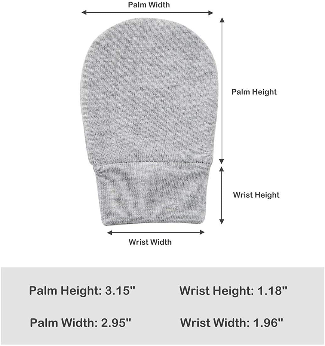 Baby Boy Hat and Mitten Set Baby Beanie for Boys Knot Newborn Hat Infant Caps Baby Accessories Fall Winter 0-6 Months 4 Pack A