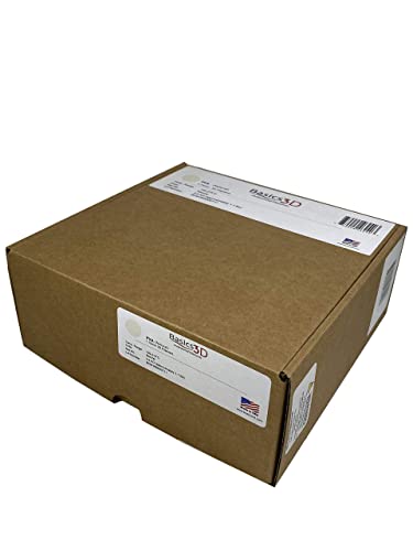 Basics 3D Professional 3D Printer Filament, PVA (Water Soluble Support Material), Natural Color, 1.75mm, 0.5 Kg, Made in USA