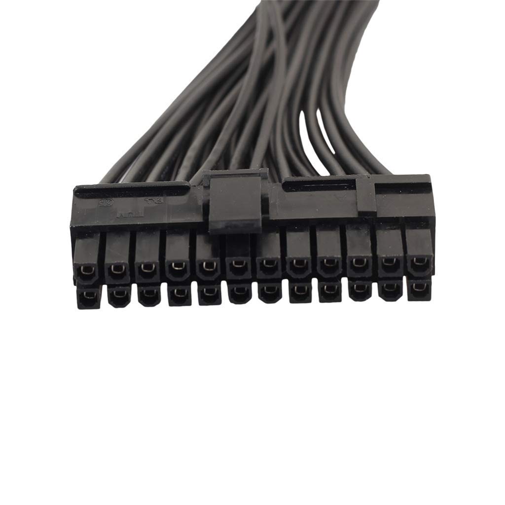 pingping Dual PSU Adapter,Dual PSU Power Supply 24 Pin Extension Cable, for ATX Mainboard Motherboard Adapter Extension Kit - 24 pin to 24(20+4) pin - 11.8 inch 30cm
