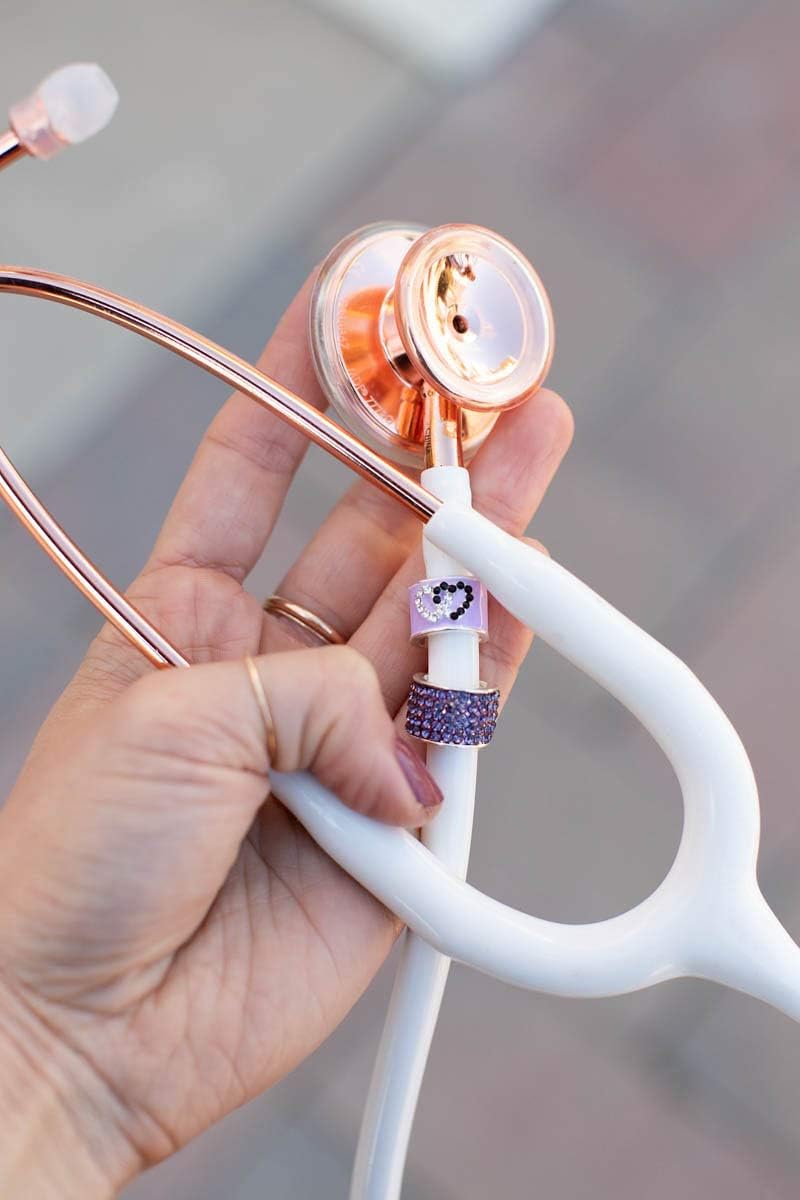 Charmed Stethoscope Charm, Interlocking Hearts