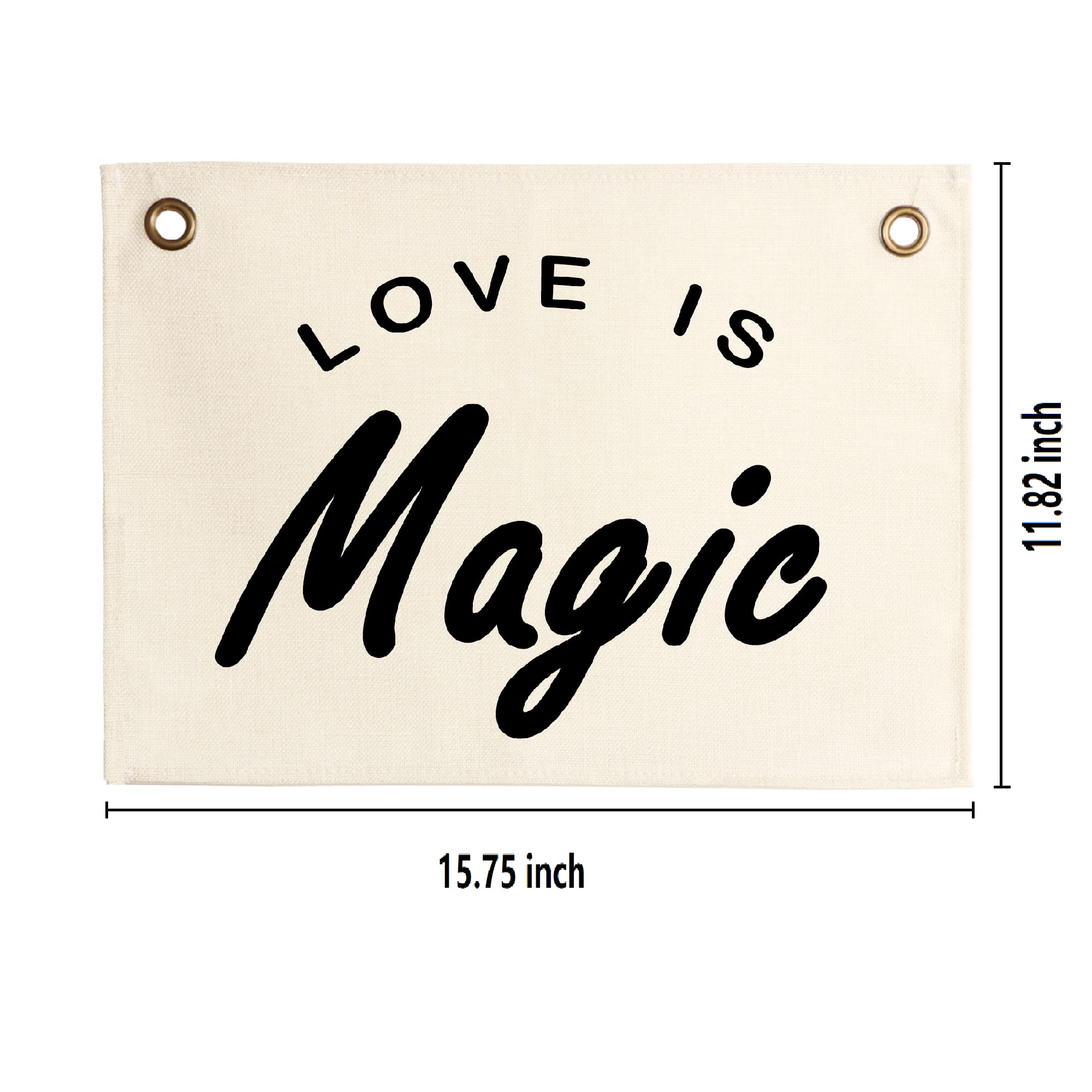 2Pcs Blank Printing Wall Banner, Canvas Hanging Flags, Wall Sign Decor for Bedroom, Baby Nursery and Playroom.（beige）