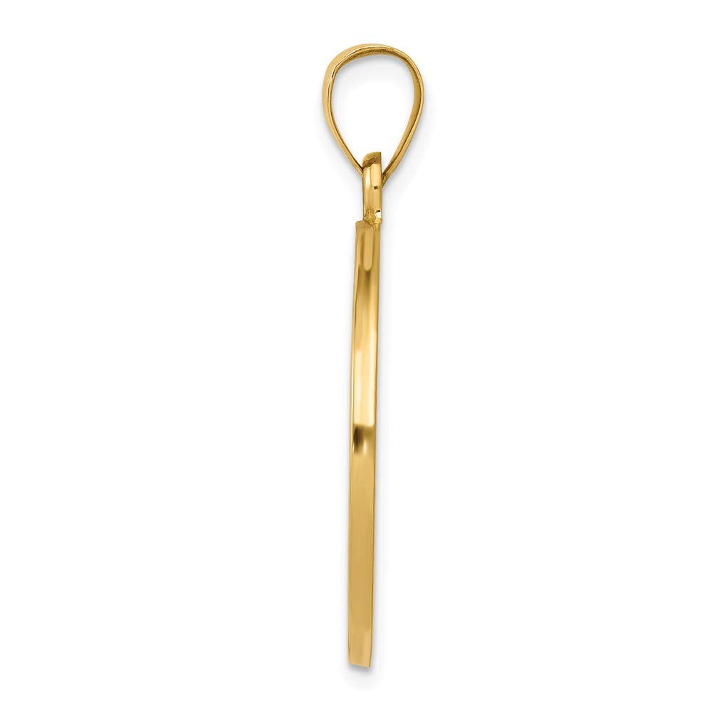 14k Yellow Gold Catholic Patron Saint Anthony Medal Pendant Charm - 31mm x 23mm