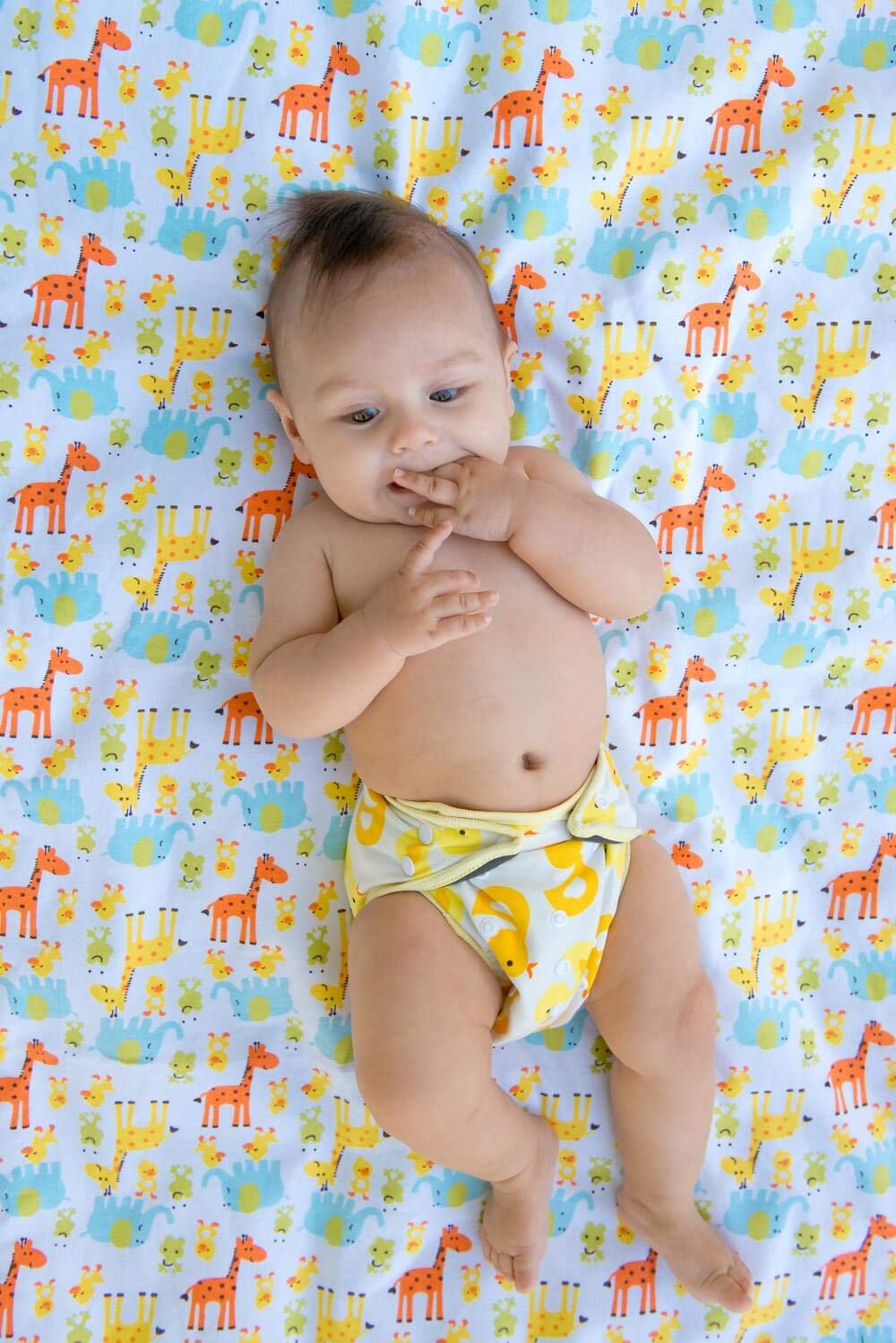 KaWaii Baby Waterproof Change Mat, Reusable, Changing Pad for Bed, Travel, Bed and Stroller Sheet, Mattress Protector, Zoo, 19.5 x 27.5" Newborn to 12 Months
