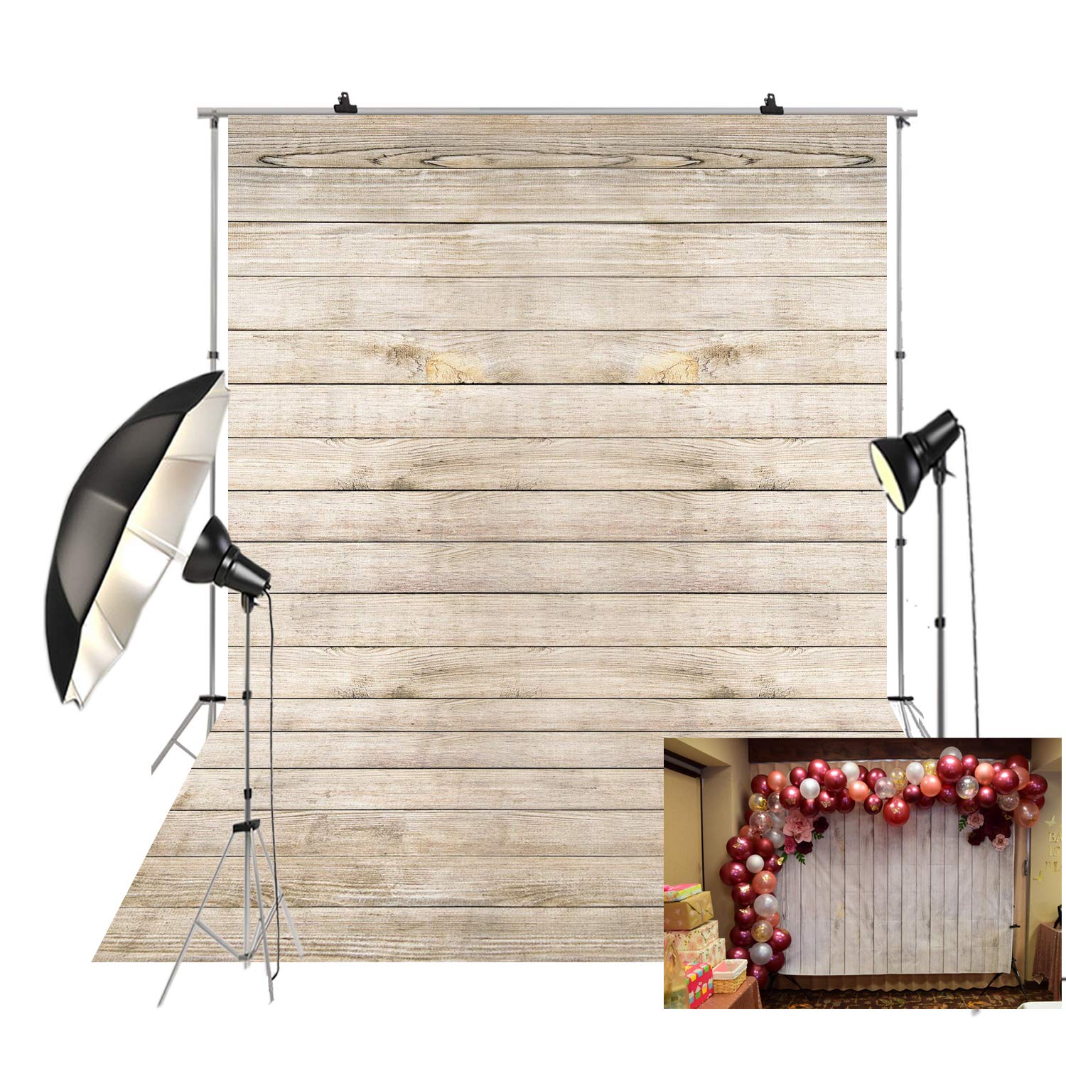6x8ft Wood Photography Background Photo Backdrops Wooden Board Baby Shower Photo Studio Prop Photobooth Photoshoot KP-082