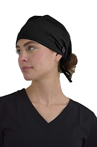 3-Pack Medical Nursing Working Scrub Cap GT Performance Women/Men One Size-Black/Black/Black-ONE Size