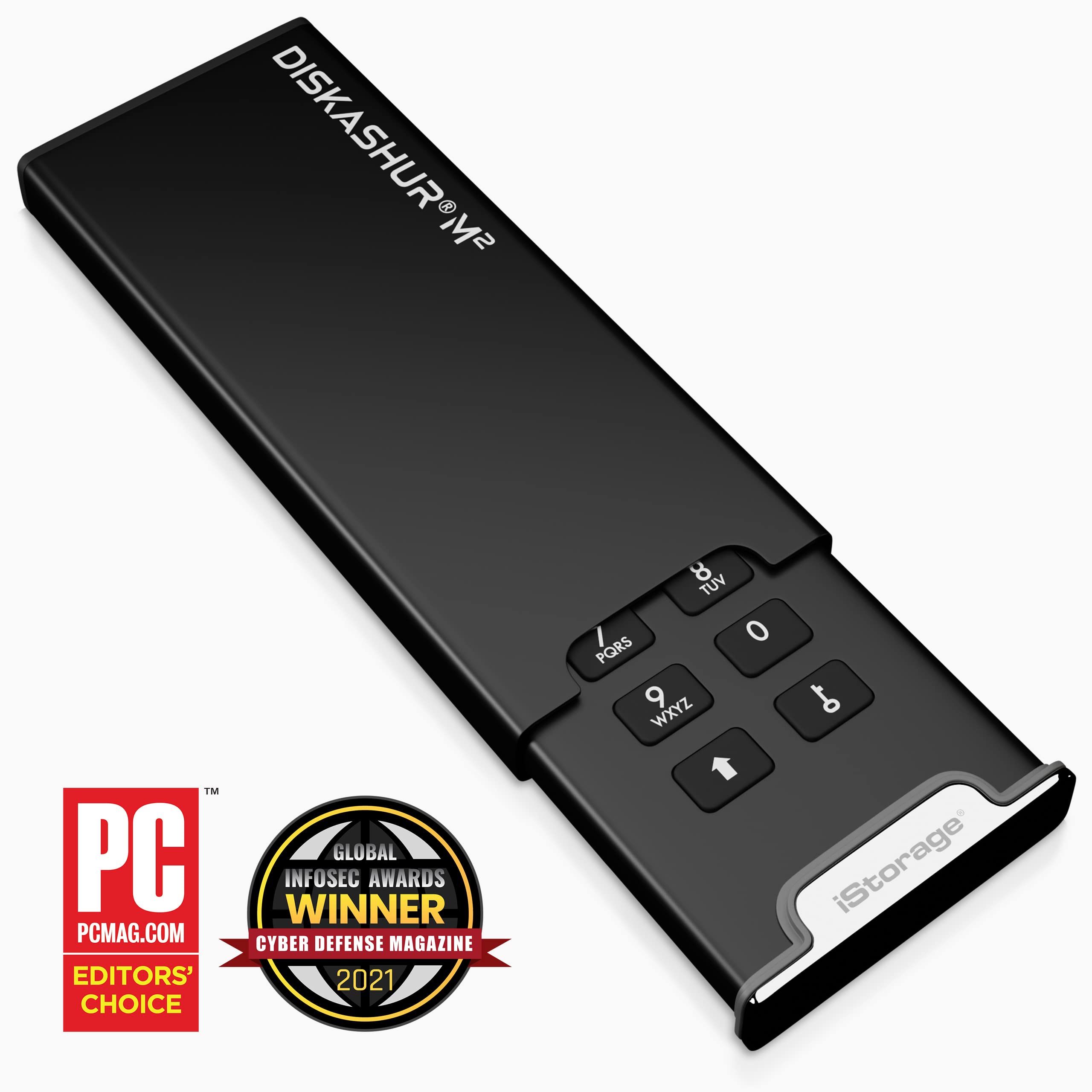 iStorage diskAshur M2 2TB | PIN authenticated, hardware encrypted USB 3.2 Portable SSD | Ultra-Fast | FIPS Compliant | Rugged & Portable.
