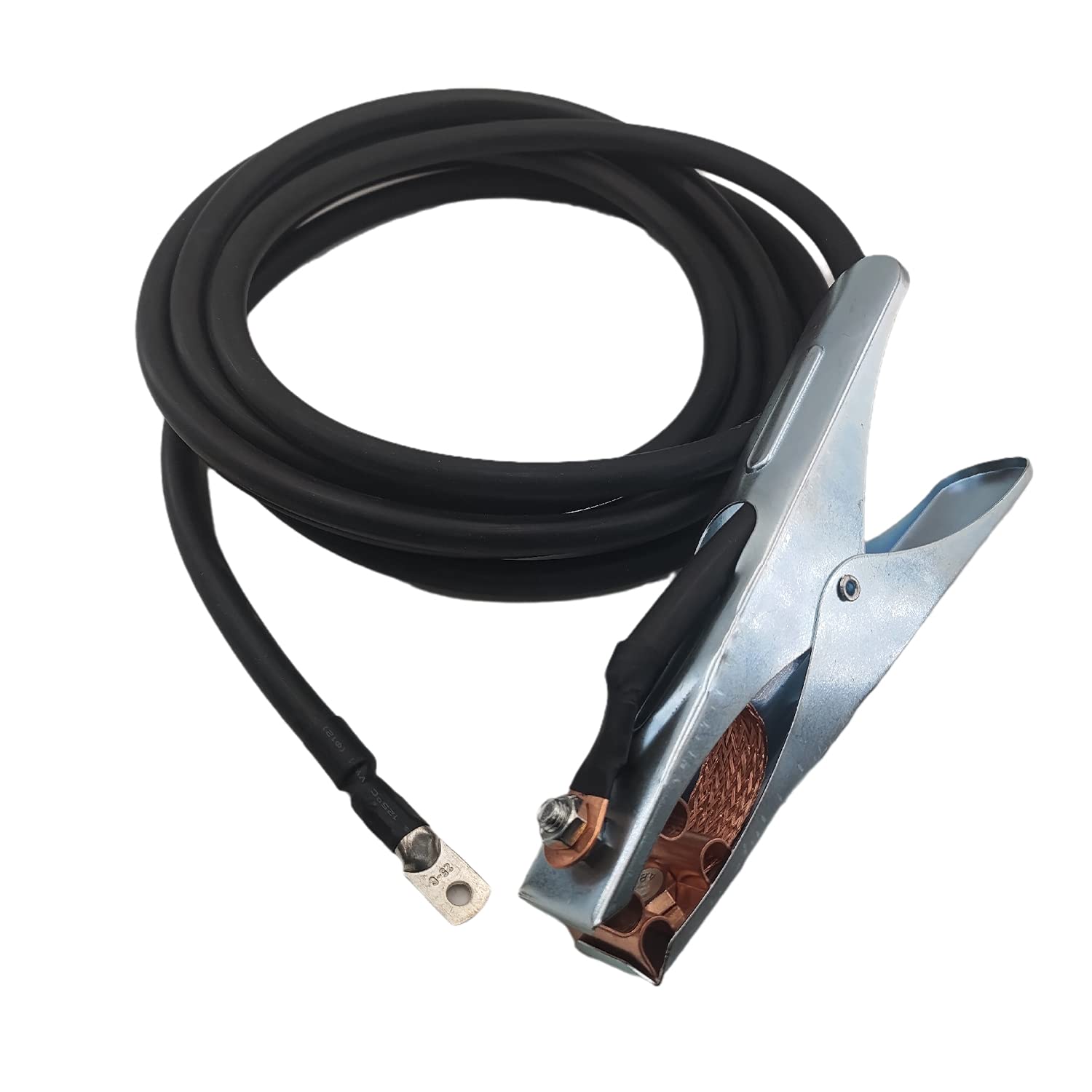 15 ft 500A Welding Ground Clamp Lead 1/4" Lug #4 AWG Cable for MIG Welder TIG Welder Plasma Cutter