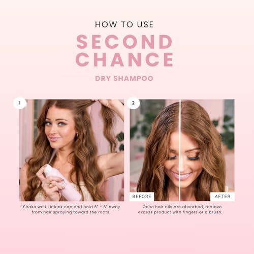 Beachwaver Second Chance Dry Shampoo - Oil-Absorbing Rice Formula for Fuller Roots and Longer Lasting Waves - Aerosol Dry Shampoo Spray - Vegan (5.4 Fl Oz)
