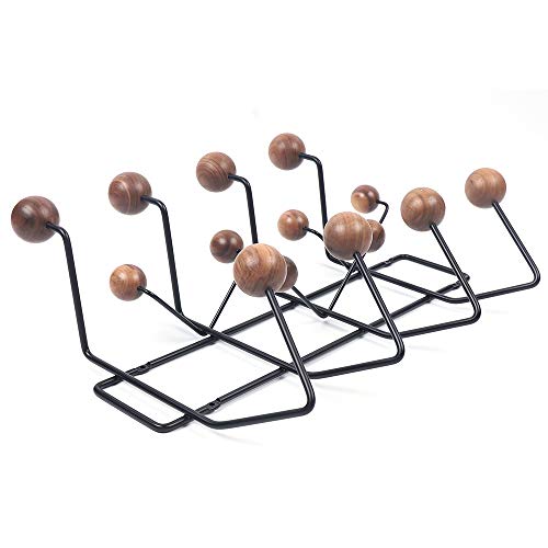 Coat Hooks Hang it All Coat Rack Wall Mounted Coat Hooks with Solid Walnut Wooden Balls