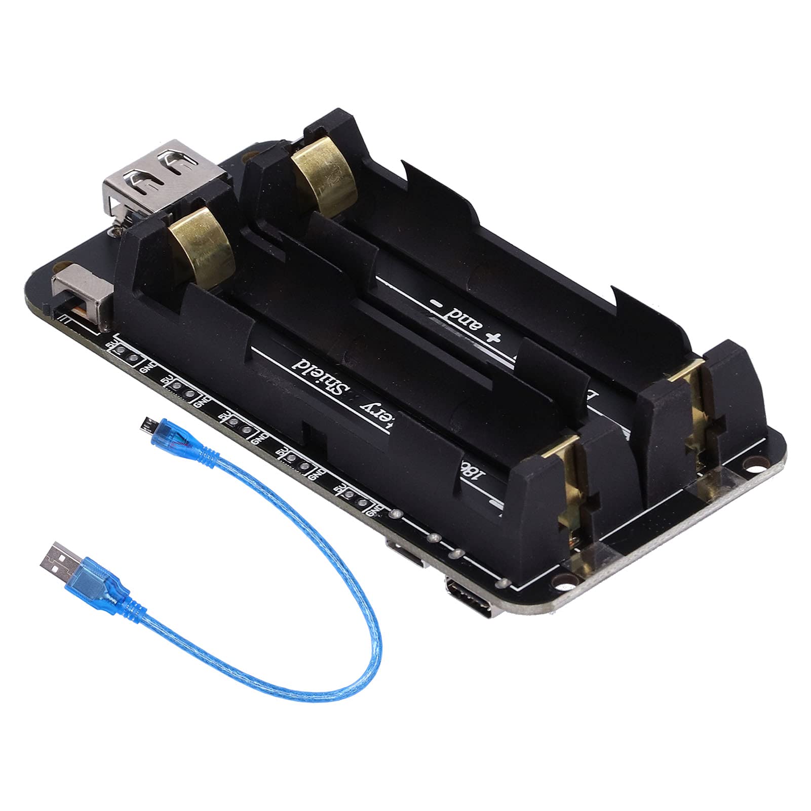 18650 Battery Holder Case, 2‑Channel 18650 Battery Holder 2‑Channel Micro USB Interface with LED Indicator