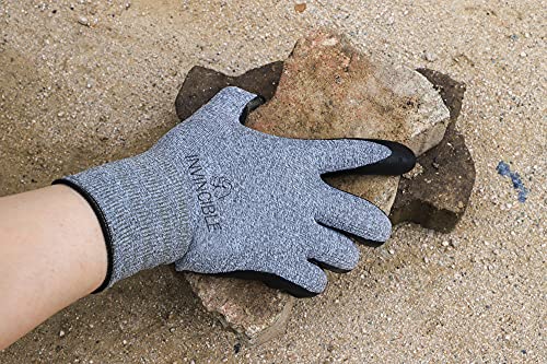 HANNASY Safety Work Gloves Poly NBR Foam Coated Protection, Easy Grip Slip Resistant Mechanic Garden Warehouse All Purpose (3, Medium)