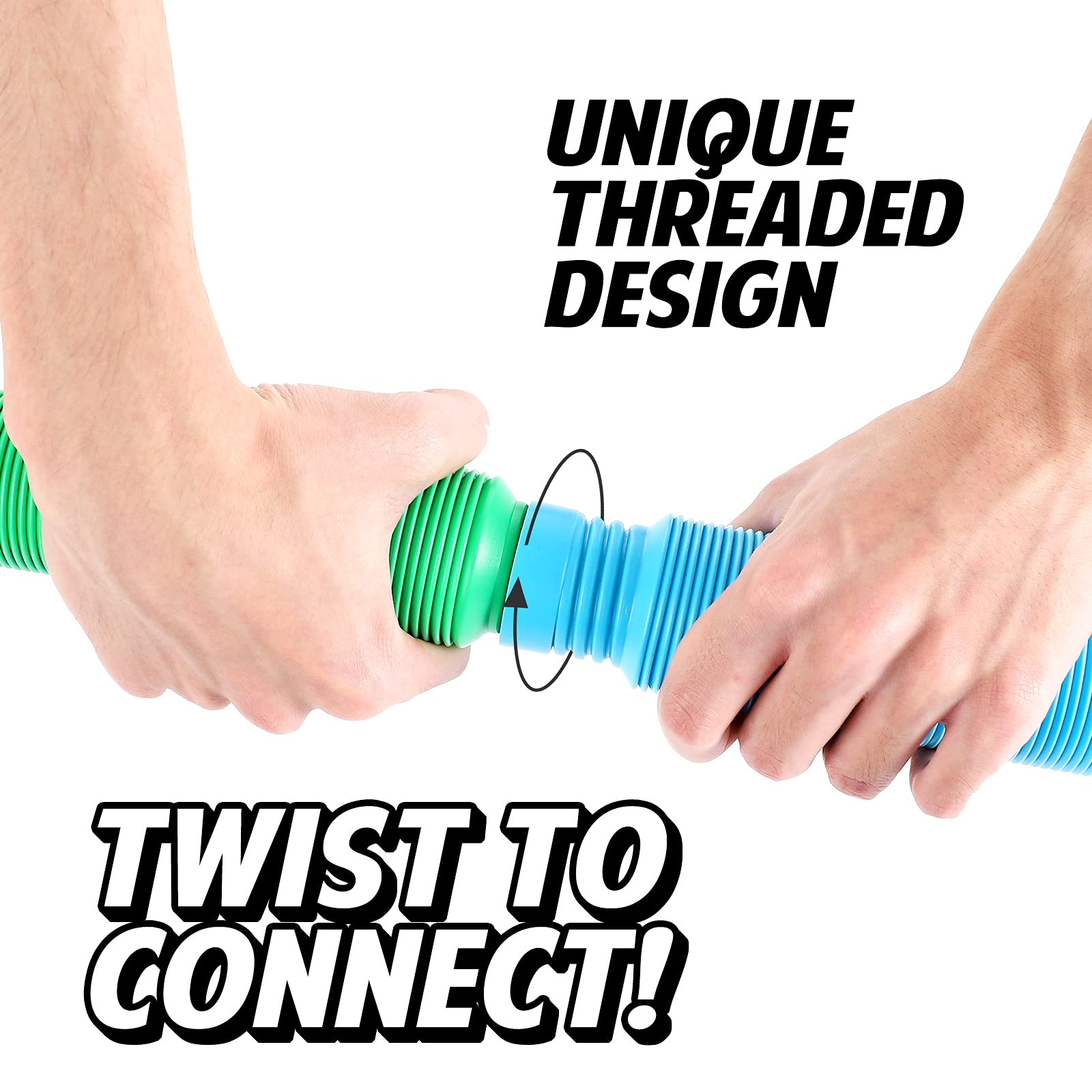 Pop Multi-Color XL Stretch Tubes Sensory Toy for Toddler Kids Learning Toys - 4 Pack