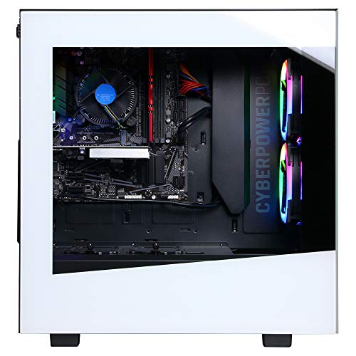 CyberpowerPC Gamer Master Gaming PC, AMD Ryzen 3 3100 3.6GHz, GeForce GT 1030 2GB, 8GB DDR4, 240GB SSD, 2TB HDD, WiFi Ready & Win 10 Home (GMA888A4), White