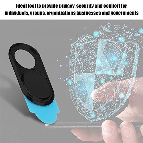 QIRG Lens Cover, 3pcs Camera Protect Sticker Webcam Protect Sticker Metal 0.7 Mm Thickness with Wide Compatibility for Tablets(Silver and Black Powder Mixed Color)