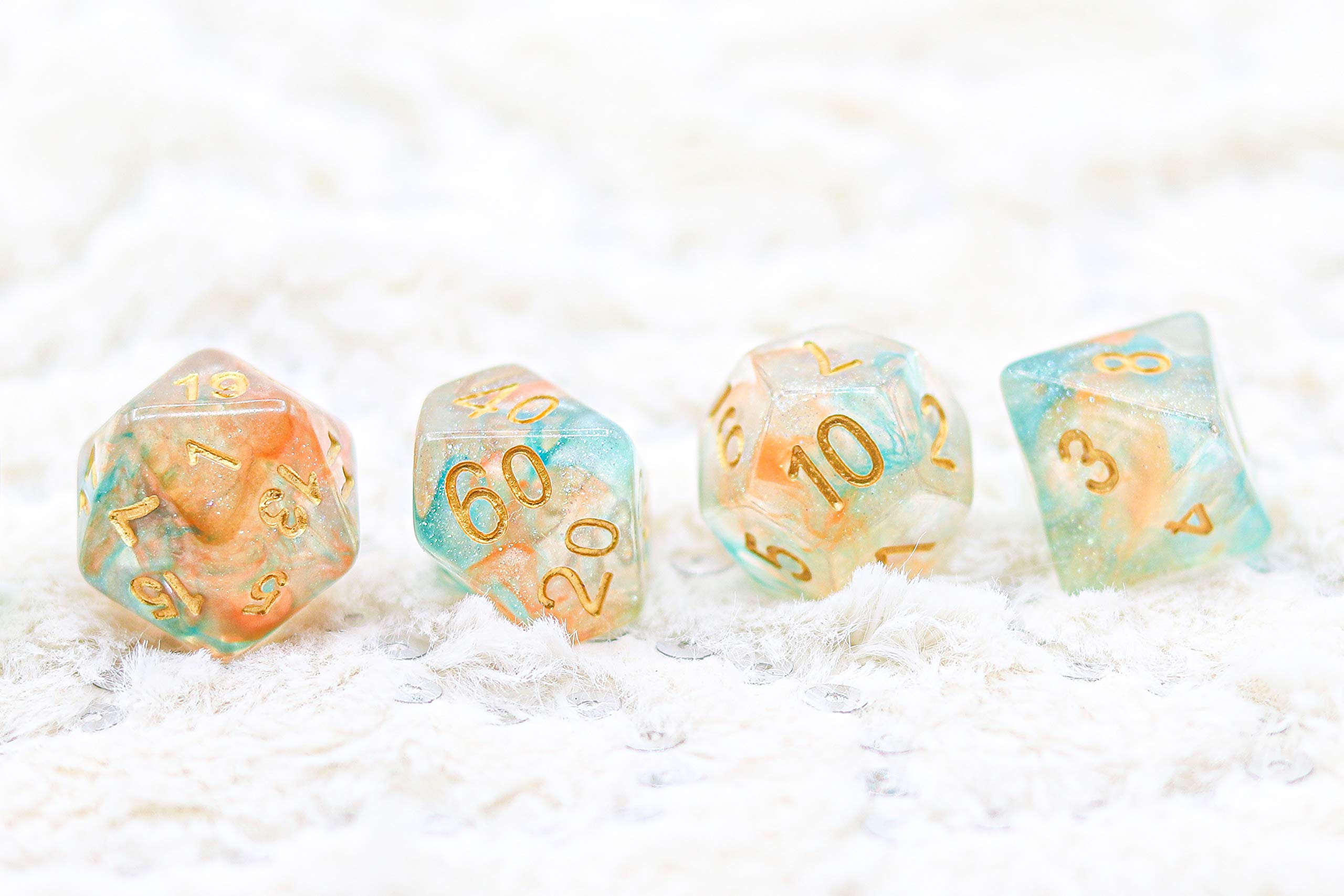 3DEGOS Spirt of Merlin Wizard DND Dice Set for Dungeons and Dragons Gifts, D&D, D and D, Pathfinder, Accessories, D20, Polyhedral, Resin Dice, Metal, Dice Tray, Tower, Bag, Box