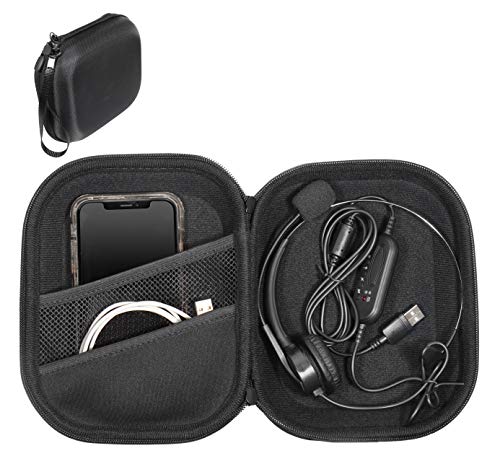 getgear Headset Case for Jabra Biz 1500, Evolve 65, 40 UC; Plantronics Voyager 104, Blackwire C5220, C3220, C225, Also for Mpow Pro, M5, M5 Pro, HC5, V5.0, TaoTronics, YAMAYN Wireless Headset