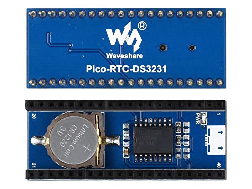 Precision RTC Module for Raspberry Pi Pico Mini Board, Incorporates High Precision Real-Time Clock Chip DS3231, Uses I2C Bus for Communication, with Female Pin Header Stackable Design