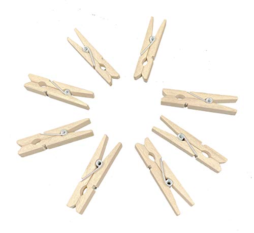 Goldenvalualbe Mini Wooden Craft Clothespins 1 3/4" (Original, 96)