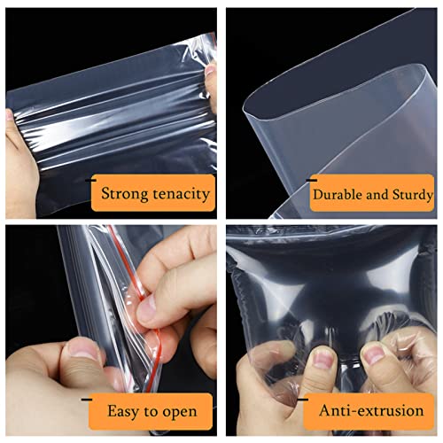 500 Pack Poly Zipper Bags,3 Different Size Small Craft Plastic Bags,Clear Reusable Ziplock Bags Storage for Bead,Jewelry,Candy,2.3x3.5Inch,3.5x5Inch,4x6Inch