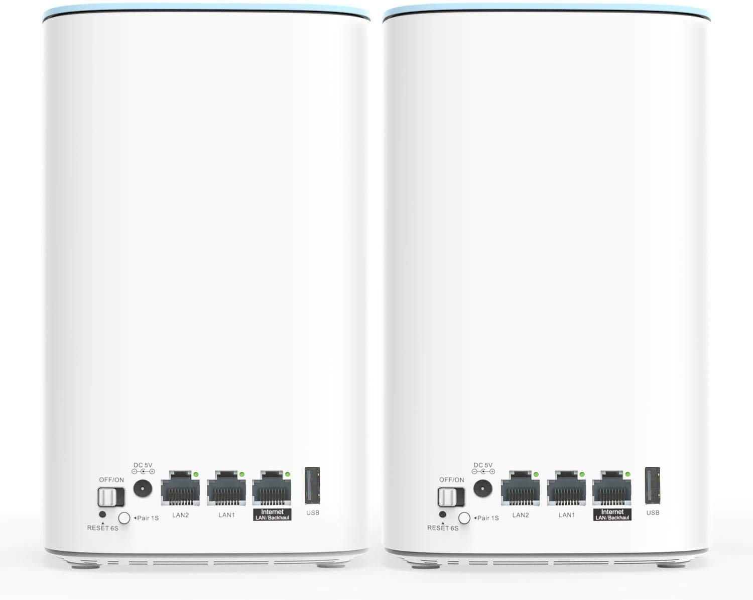 WAVLINK 3000Mbps Tri-Band Mesh WiFi Router,Whole Home Wi-Fi Smart Mesh System, Gigabit Speed Mesh, The 3-Unit kit Covers 7,500 sq.ft.Seamless Roaming,Parental Controls,3xGigabit Ports,2-Pack