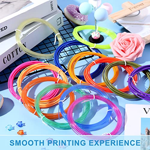 42 Colors 3D Printing Filament 413 Feet, 9.8 Feet Per Color, 1.75mm PLA Filament Bundle 3D Printing Refills