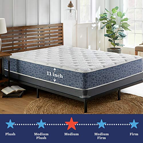 American Bedding 11 Inch Hybrid Mattress, Gel Memory Foam and Innerspring Support, Medium Firm Feel, King