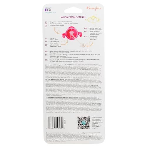 b.box Sippy Cup Replacement Straw Pack | Includes 1 Replacement Straw, 1 Replacement Straw with Weight, 1 Cleaning Brush | Fits b.box Sippy Cups