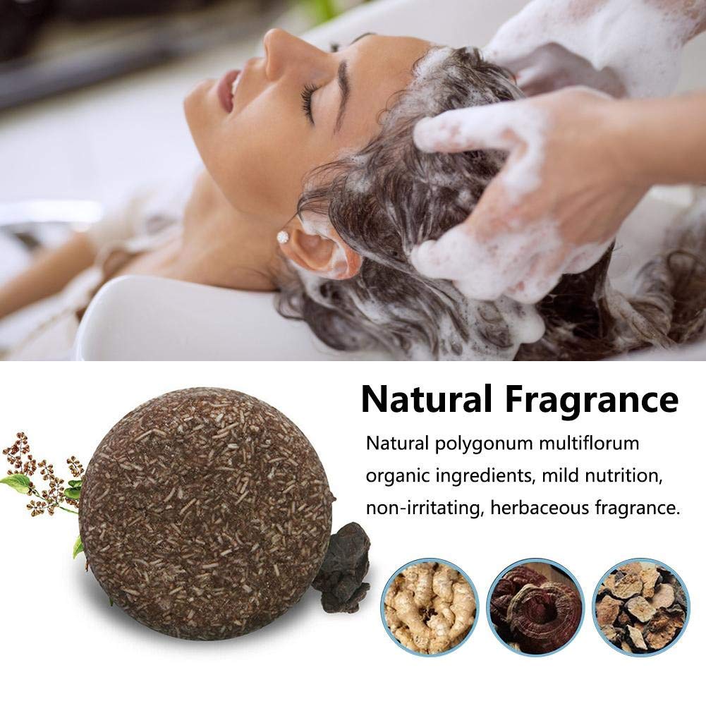 Brilliaire Organic Grey Reverse Shampoo Bar-Bar Shampoo For Hair, Solid Shampoo Bar, Natural Darkening Shampoo Bar, Hair Soap,Bar Shampoo Natural, Hair Darkening Shampoo Bar (2 Pcs)