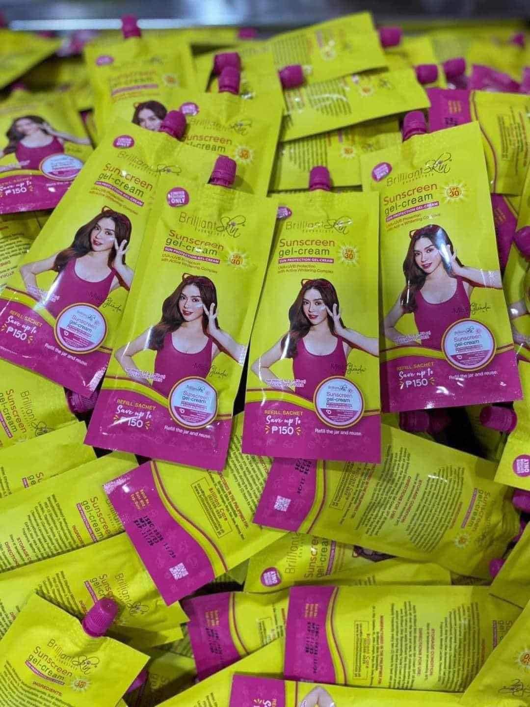 Brilliant Skin Sunscreen Gel-Cream SPF 30 Sachet Size 50 gram (Pack of 2), 3 Piece Set