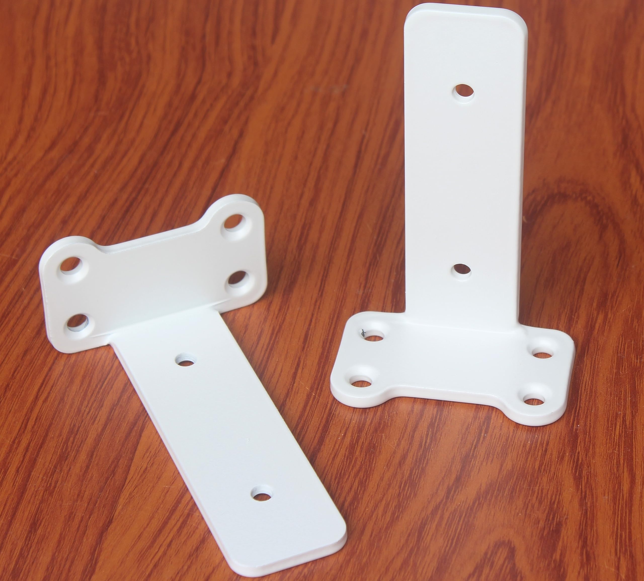 12 Pack - 5 inch White Hidden Invisible L Shelves Brackets, Floating Hidden Shelf Brackets Heavy Duty Shelf Brackets Industrial L Shelf Bracket (1/5 Inch Thicked) Iron Shelf Brackets