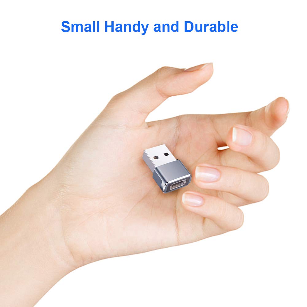 QCEs USB C Female to USB Male Adapter 2Pack, Type C to USB A Charger Converter Compatible with iPhone 15/14/13/12/11 Pro Max XR, Apple Watch Series 7 8 SE Airpods, iPad, Galaxy S23/S22