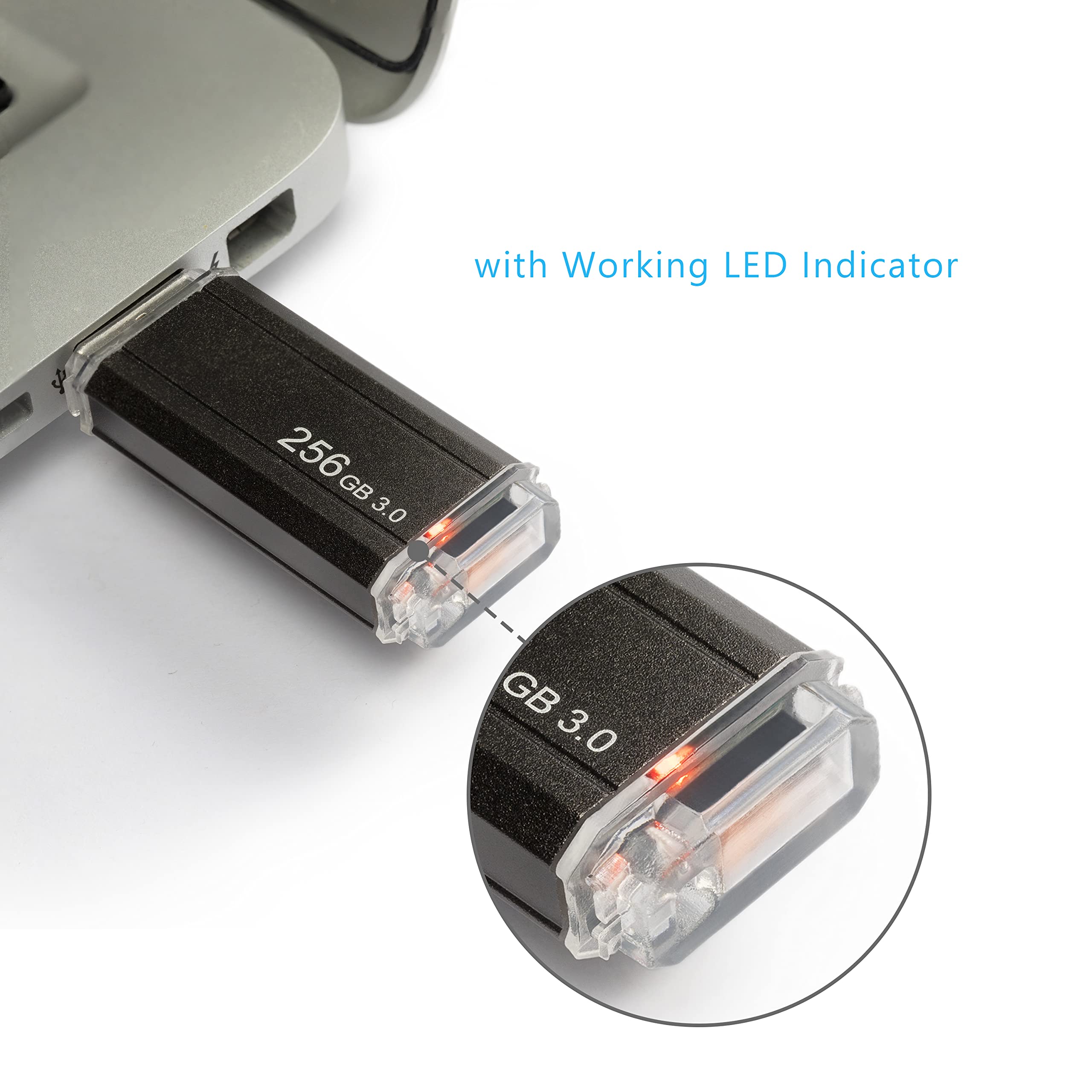 128GB USB Flash Drive Bulk 10 Pack Multipack Reading 20MB/s Writing 10MB/s 128 GB 128G 128 G Thumb Drive Set 2.0 with LED Light Memory Stick Zip Drive USB Drive Jump Drive Pen Drive for Data Storage
