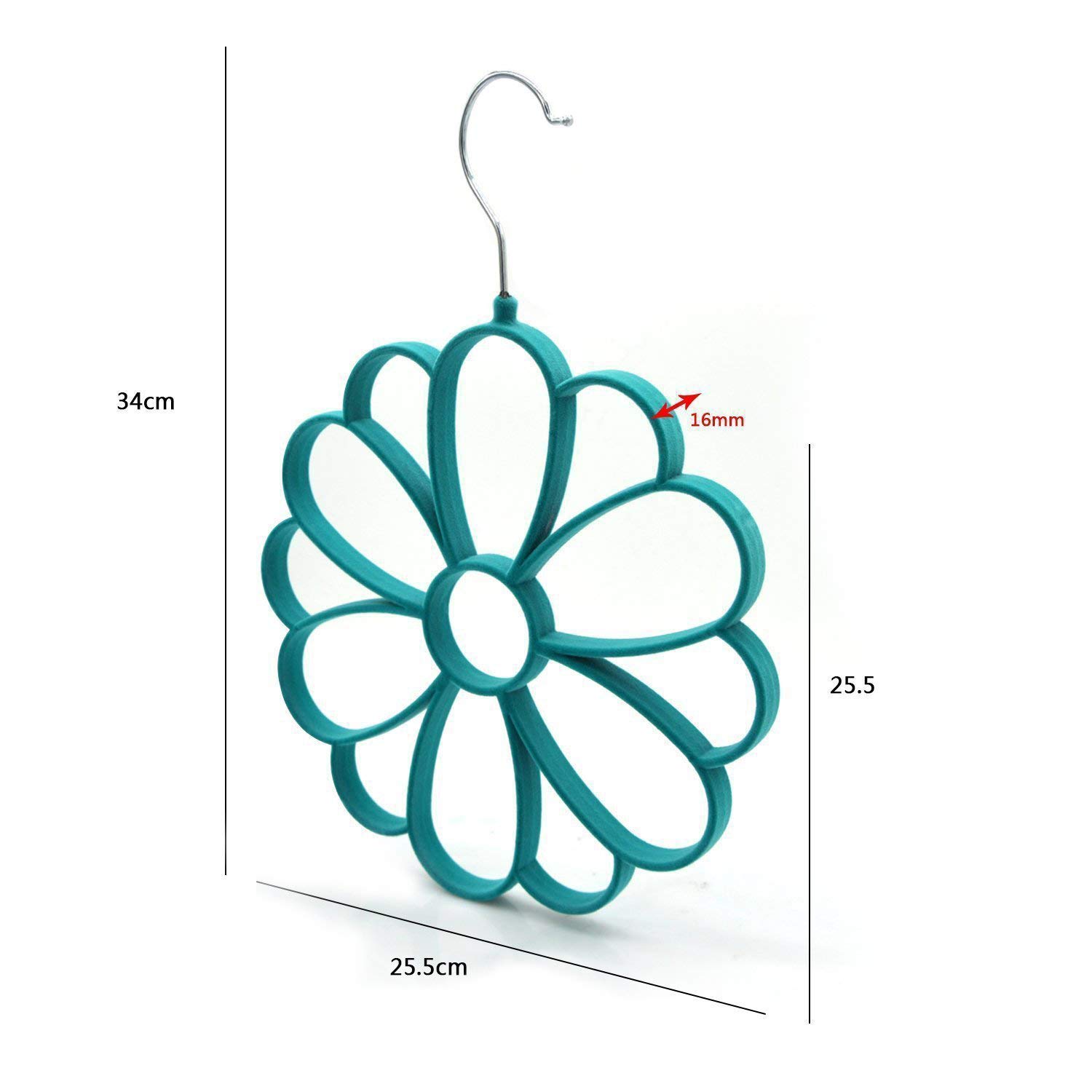 BVENGU Flocked Flower Scarf Hanger 5pcs