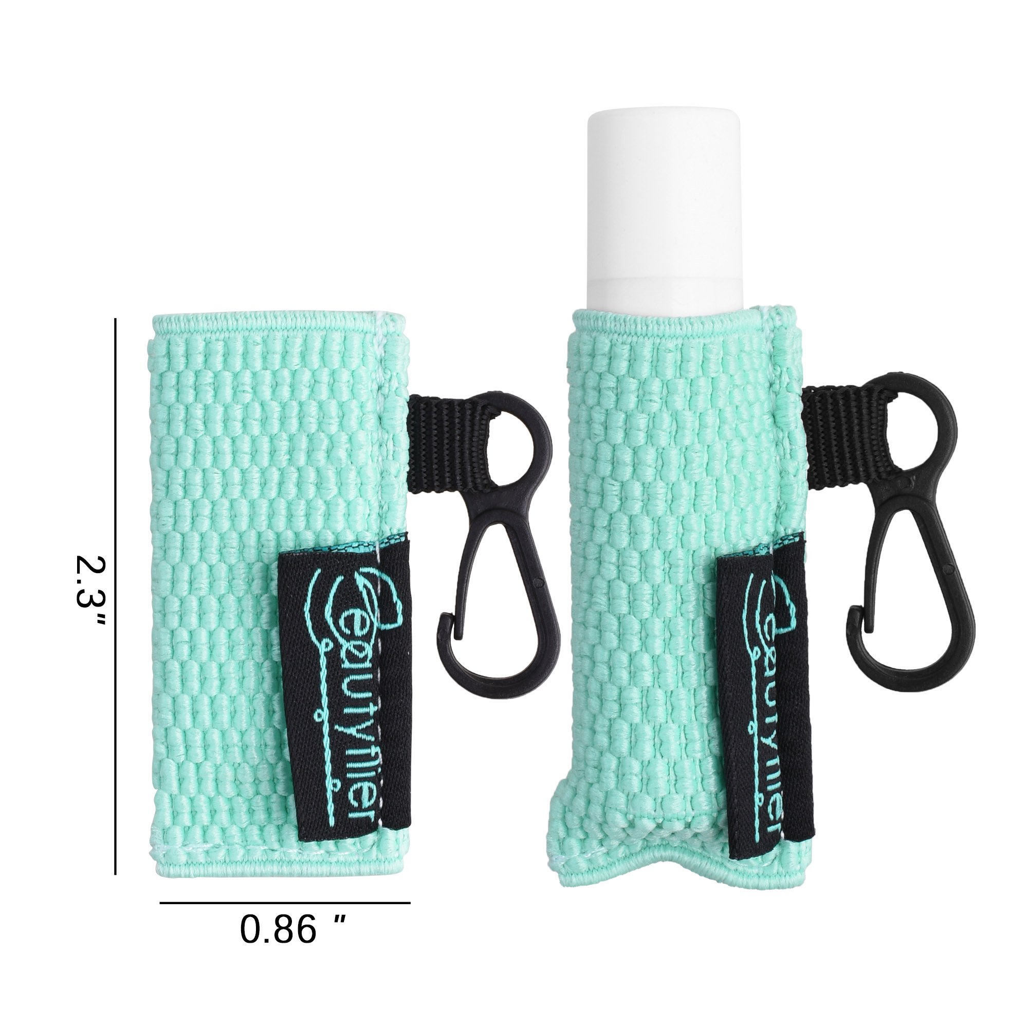 Beautyflier Cute Elastic Lip Balm Holder Keychain, Lipstick Sleeve Chapstick Sleeve Holder for Burts Bees Chapstick
