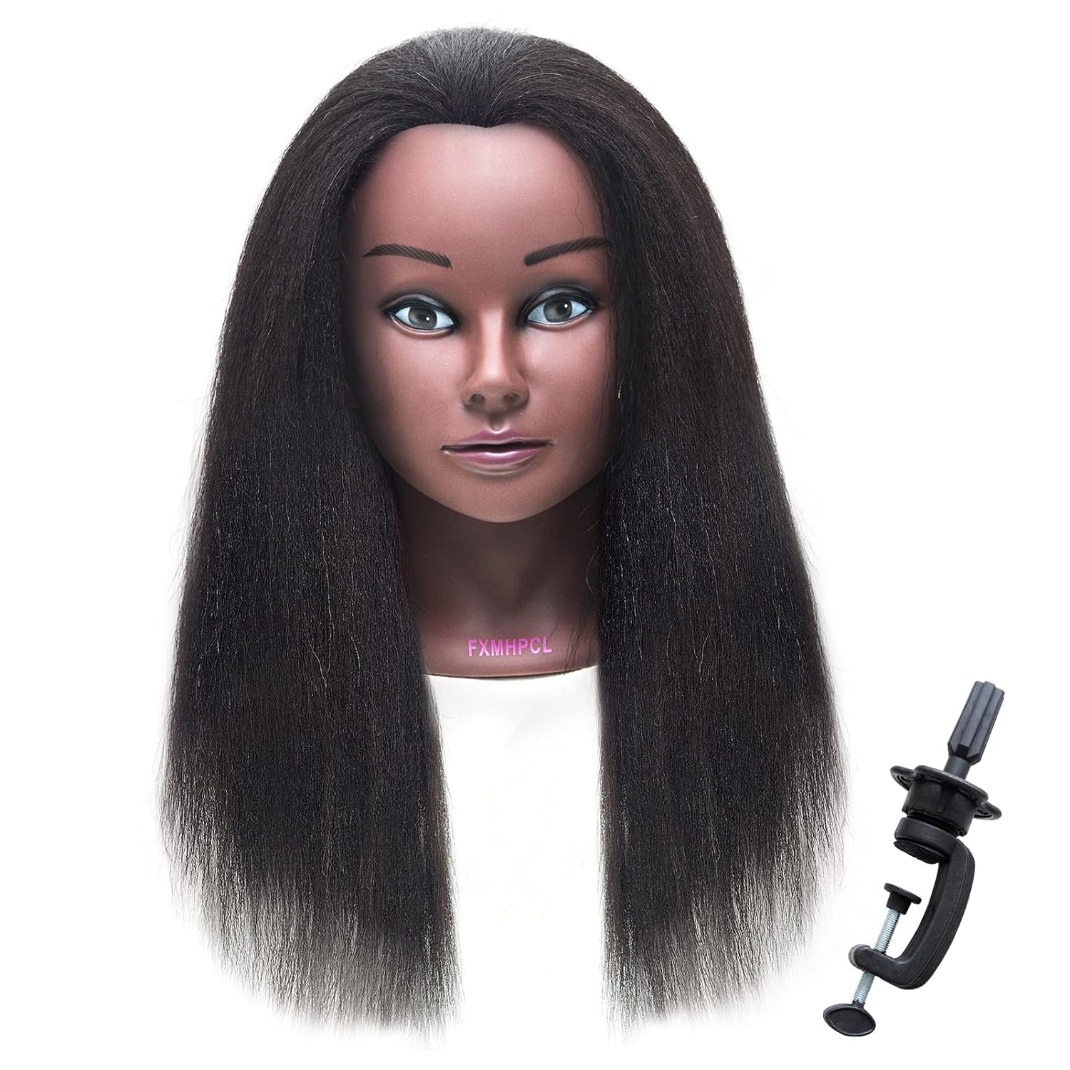 Mannequin Head with Hair 28ā Manikin Head Hairdresser Training Head Cosmetology Doll Head for Styling Braiding Practice with Clamp Stand (Blonde-5)