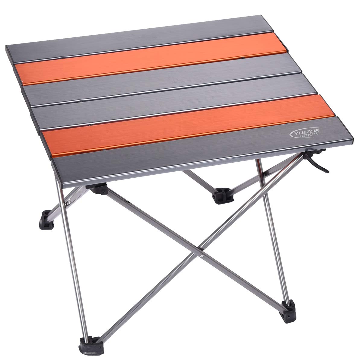 15.5" × 13.6" Portable Folding Camping Table, 2.2lbs Lightweight Compact Outdoor Table Desk up to 50.7lbs for Indoor