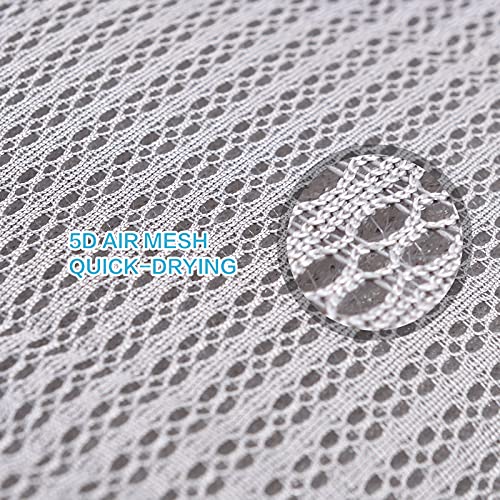 OMYSTYLE Bath Pillows for Tub, Bathtub Pillows with Soft 5D Air Mesh & 5 Large Suction Cups, Quick Dry Spa Bath Pillow for Neck, Head, Shoulder and Back Support - Soft, Non-Slip, Extra Thick | Gray