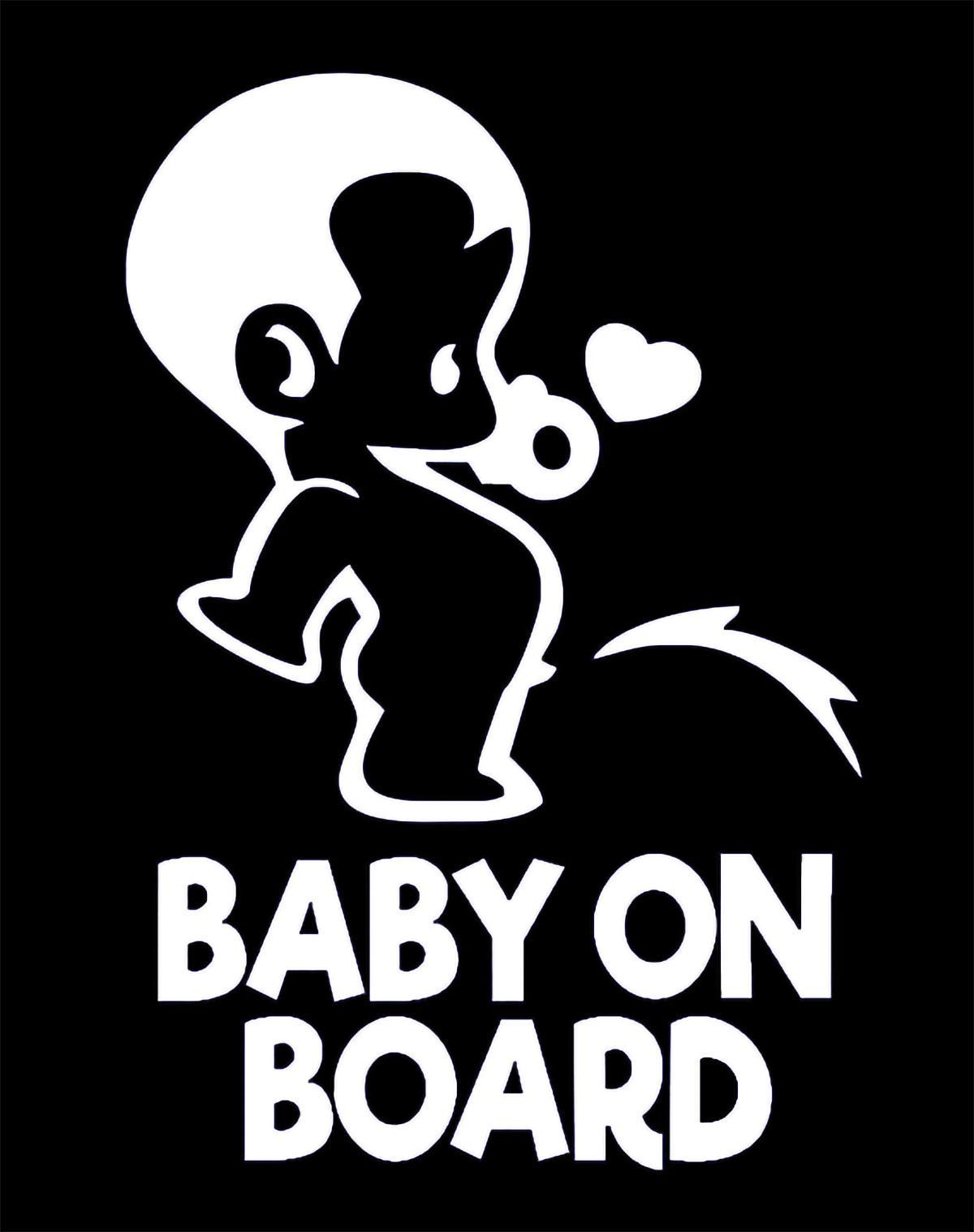 Baby on Board Sign Car Window Sticker - Carlos from The Hangover & Peeing Boy Design Bundle
