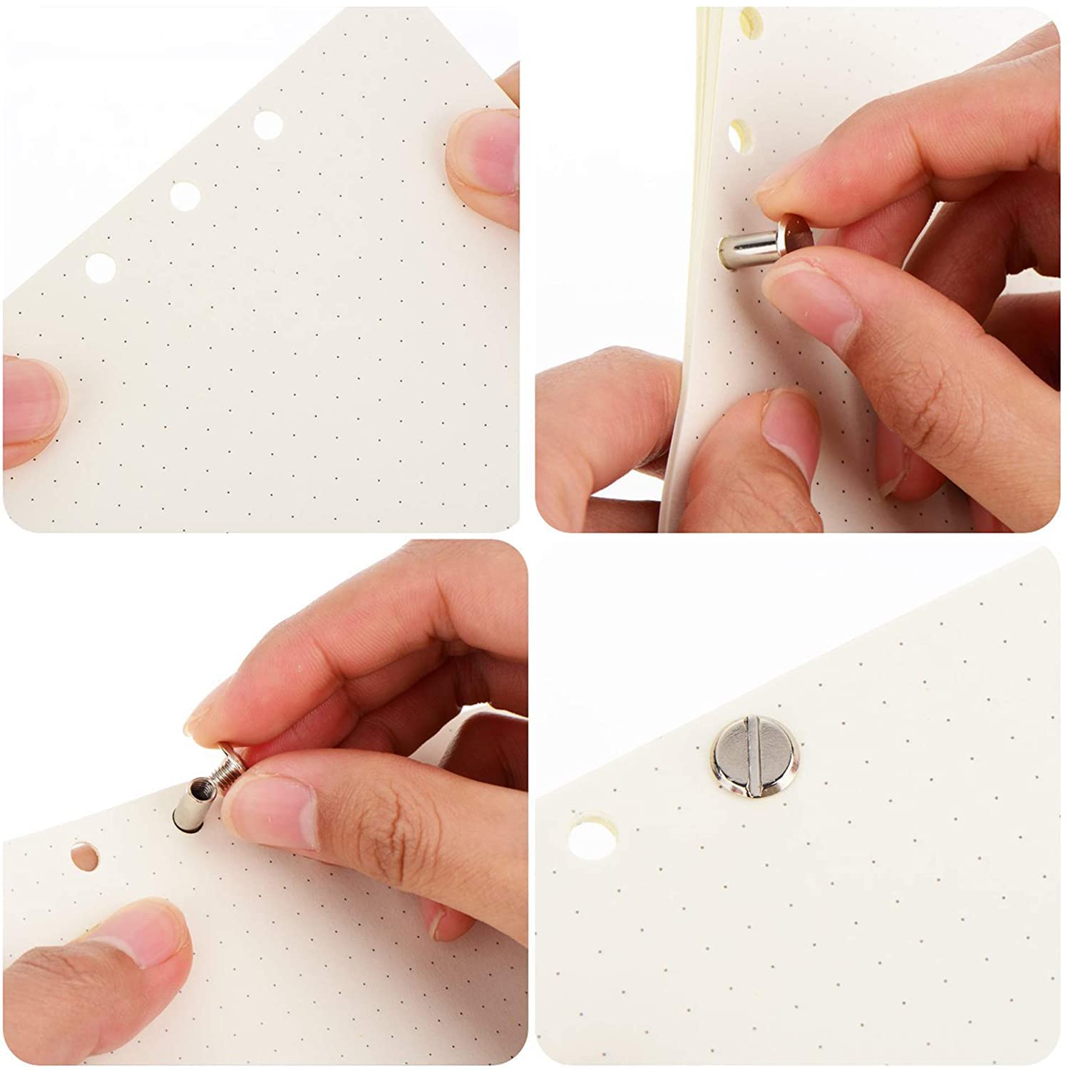 Juvielich 10 Sets Screw Post Fit for 3/16"(5mm) Hole Dia, Female M5x75mm Belt Buckle Binding Bolts Leather Fastener for Scrapbook Photo Albums Binding