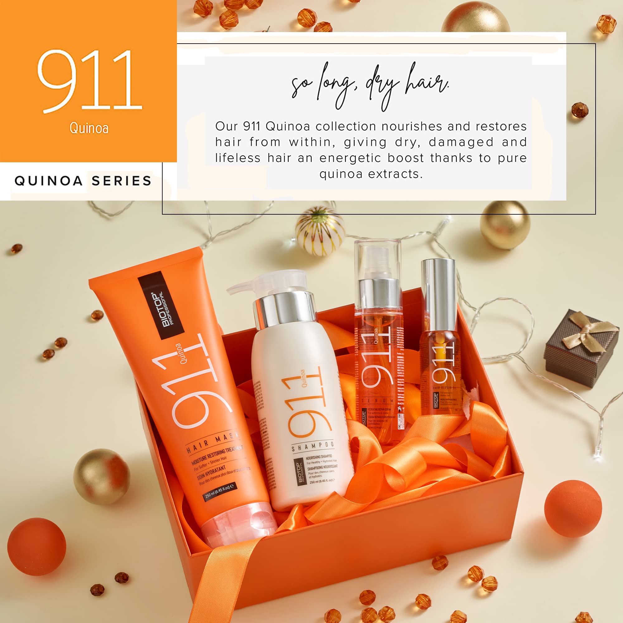 Biotop Professional 911 Quinoa Shampoo for Dry, Lifeless, and Damaged Hair 16.9 fl oz